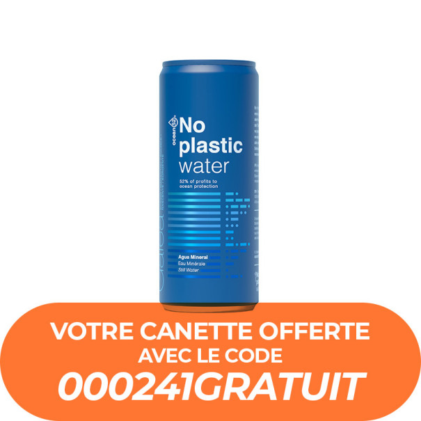 Ocean 52 No Plastic Water eau minérale plate canette echantillon